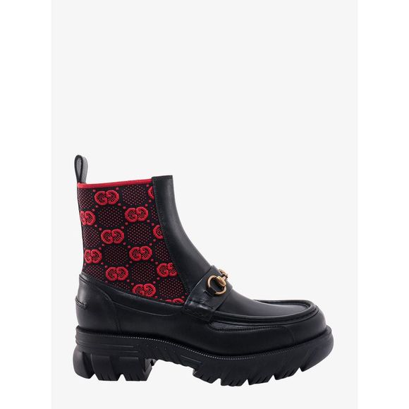 Gucci | Shoes | Gucci Man Leather Boots With Iconic Metal Horsebit ...